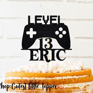 Level 13 Unlocked Cake Topper, Gamer Cake Topper, Gamer, Gamer Birthday ...