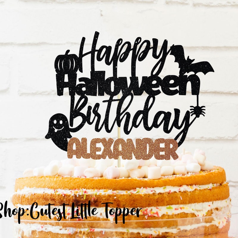Happy Halloween Cake Topper - Etsy