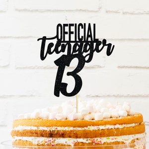 13th Birthday Cake Topper 13th Cake Topper Officially | Etsy