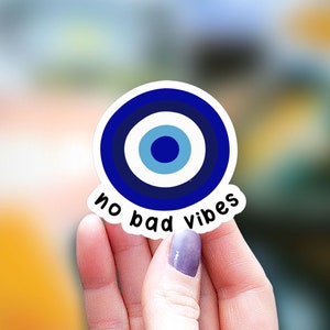 Mal De Ojo Sticker, No Bad Vibes Sticker, Evil Eye Sticker, Kindle ...