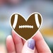 Football Sticker, I Love Football Sticker, Sports Stickers, Football ...