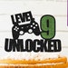 Level Unlocked Cake Topper, Glitter Cake Topper, Gamer Cake Topper ...