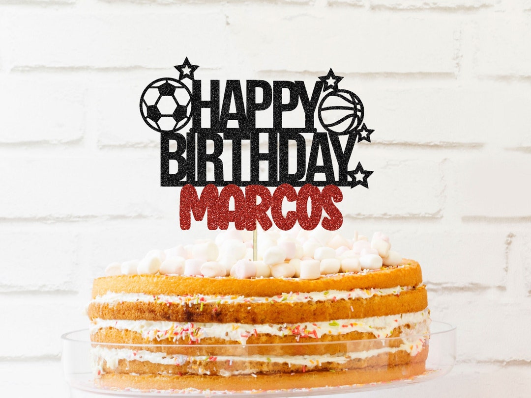 Sports Cake Topper, Birthday Cake Topper, Basketball Cake Topper, Name ...