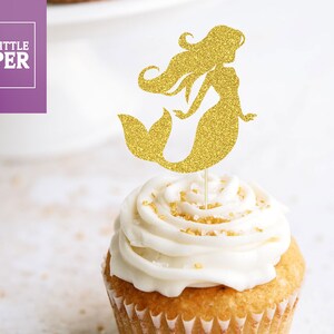 Mermaid Cupcake Topper, Mermaid Topper, Mermaid Party, Mermaid Birthday ...
