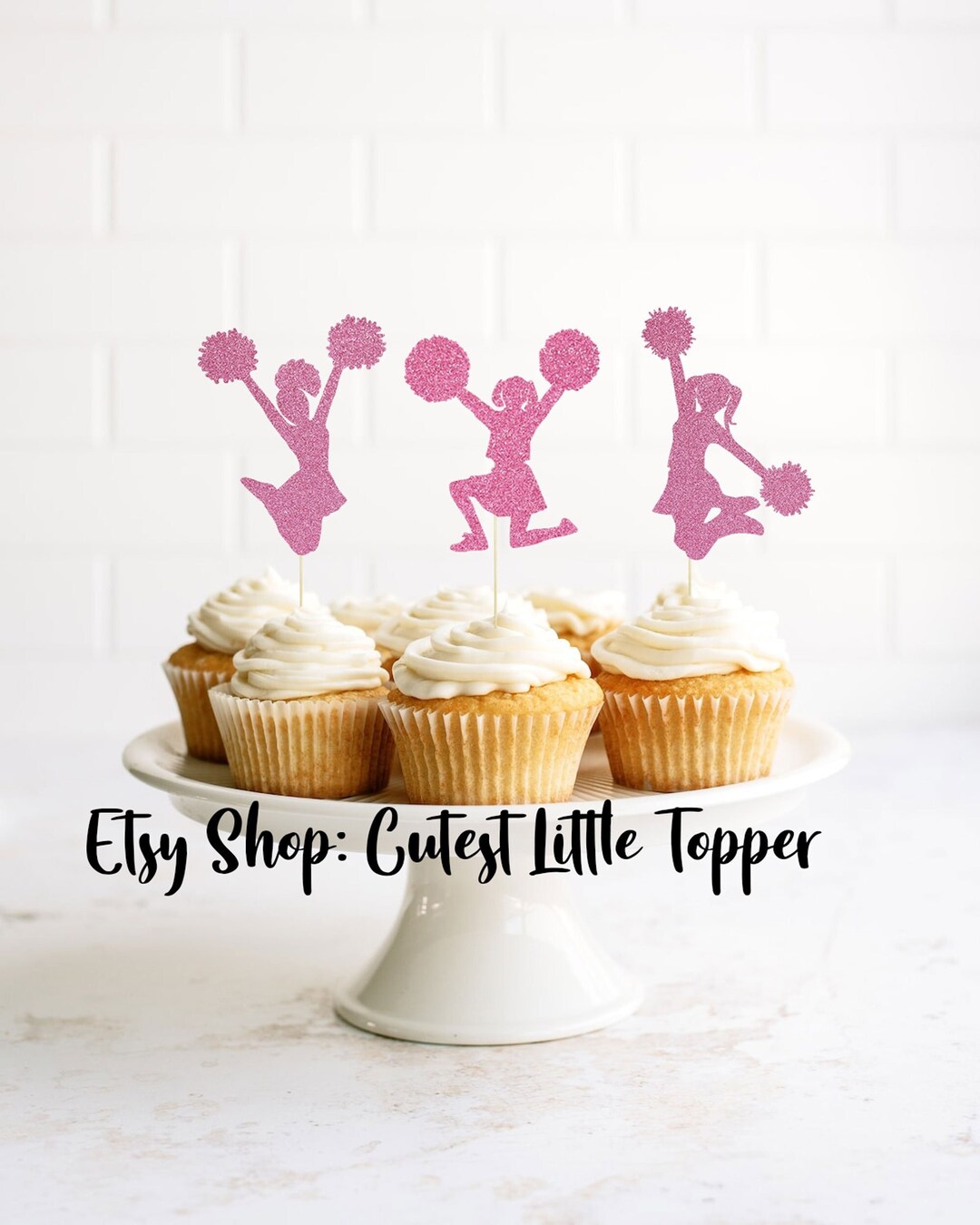Cheerleading Cupcake Topper, Cheer Cupcake Topper, Cheerleading ...