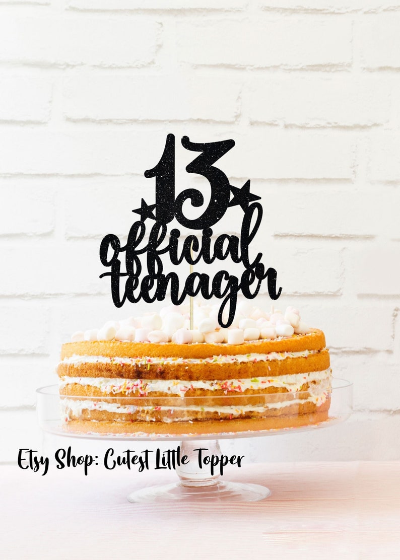 13th Birthday Cake Topper 13th Cake Topper Officially | Etsy