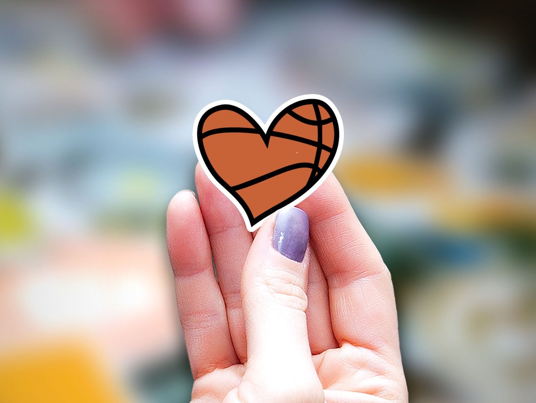 Basketball Sticker, I Love Basketball Sticker, Sports Stickers ...