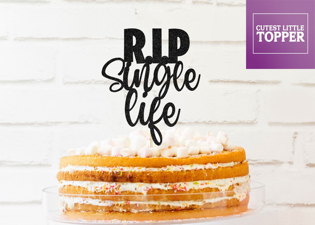 Rip Single Life Cake Topper, Bride Halloween Party, Halloween Wedding ...
