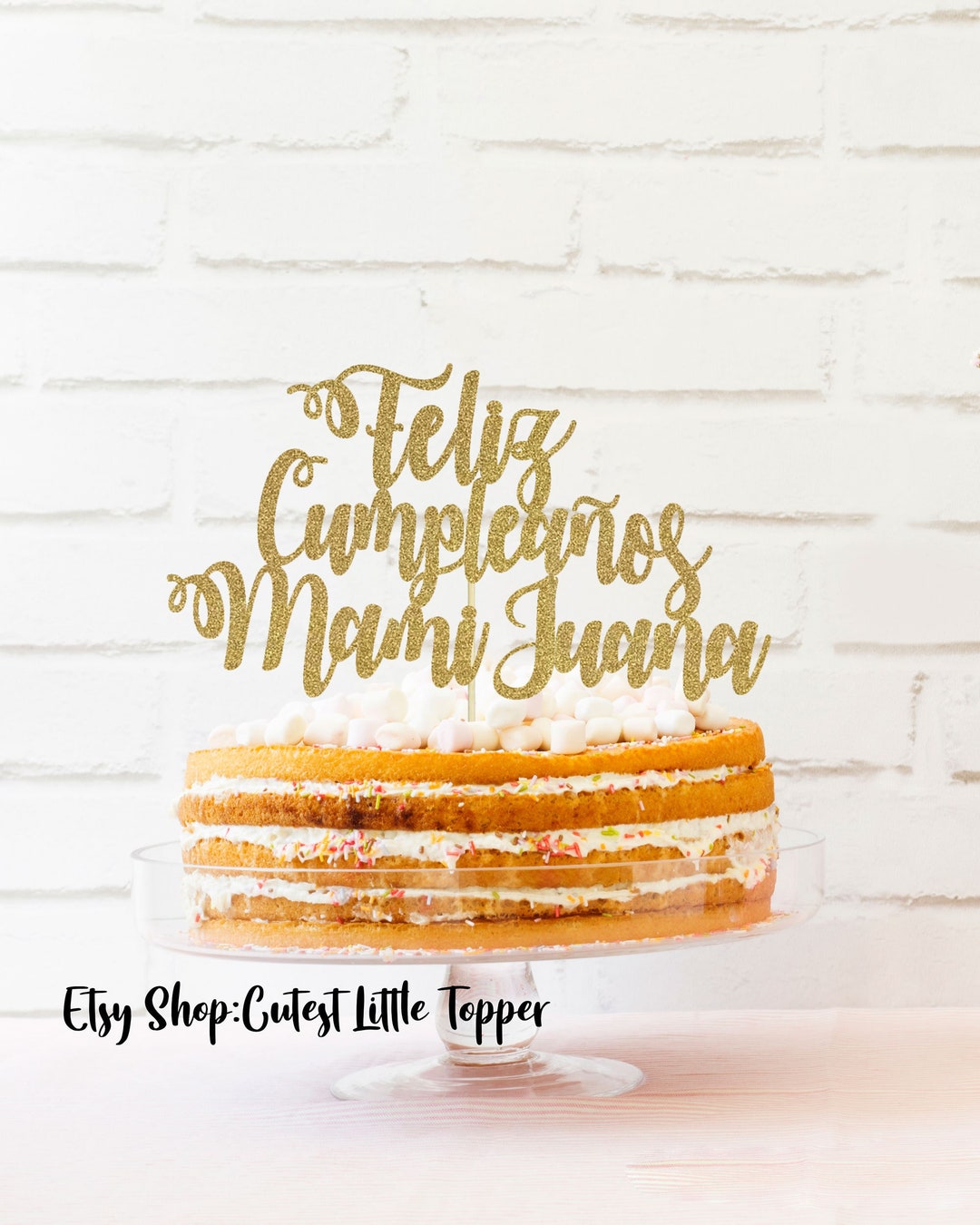Custom Spanish Cake Topper, Any Occasion Cake Topper, Birthday Cake ...