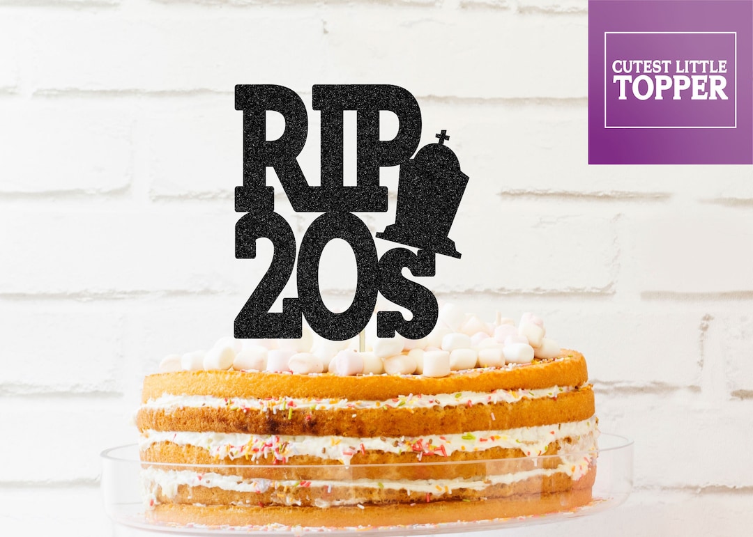 Rip 20s Cake Topper, 30th Birthday Halloween Party, Halloween 30th Cake ...