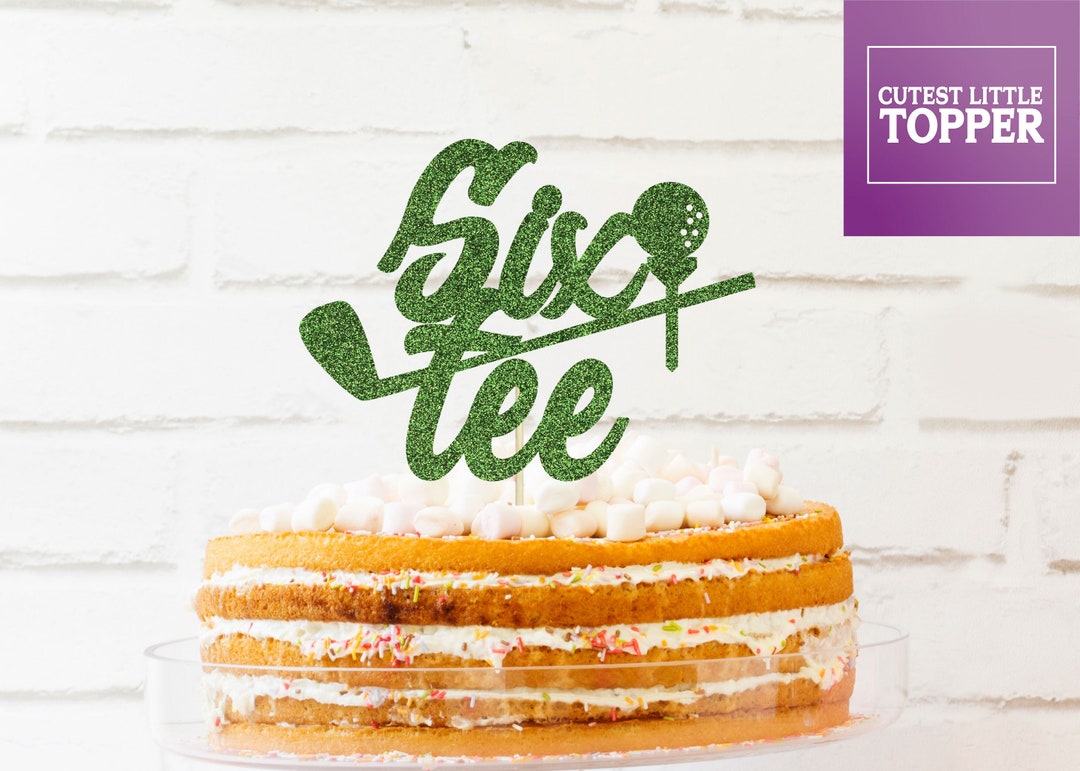 Six Tee Golf Cake Topper, Golfer Birthday Cake Topper, 60th Bday Cake Topper, 60th Birthday ...