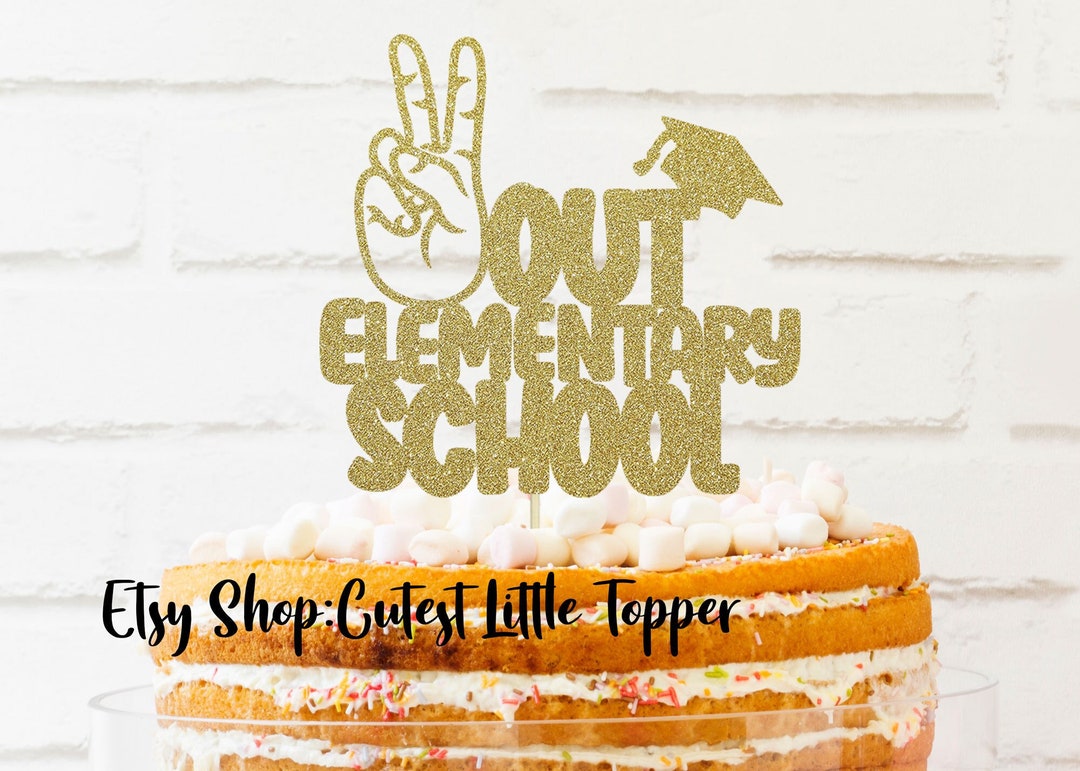 Peace Out Elementary School Graduation Topper, Graduation 2023, 5th ...