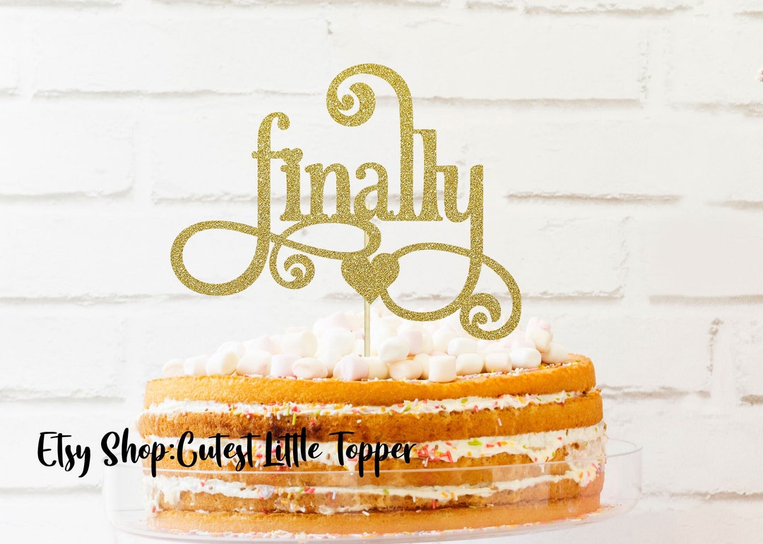 Finally Cake Topper, Elopement Cake Topper, Bridal Party Cake Topper ...