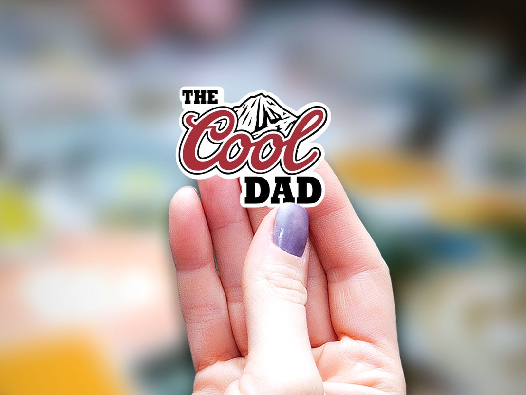 The Cool Dad Sticker, Kindle Sticker, Funny Sticker, Water Bottle ...