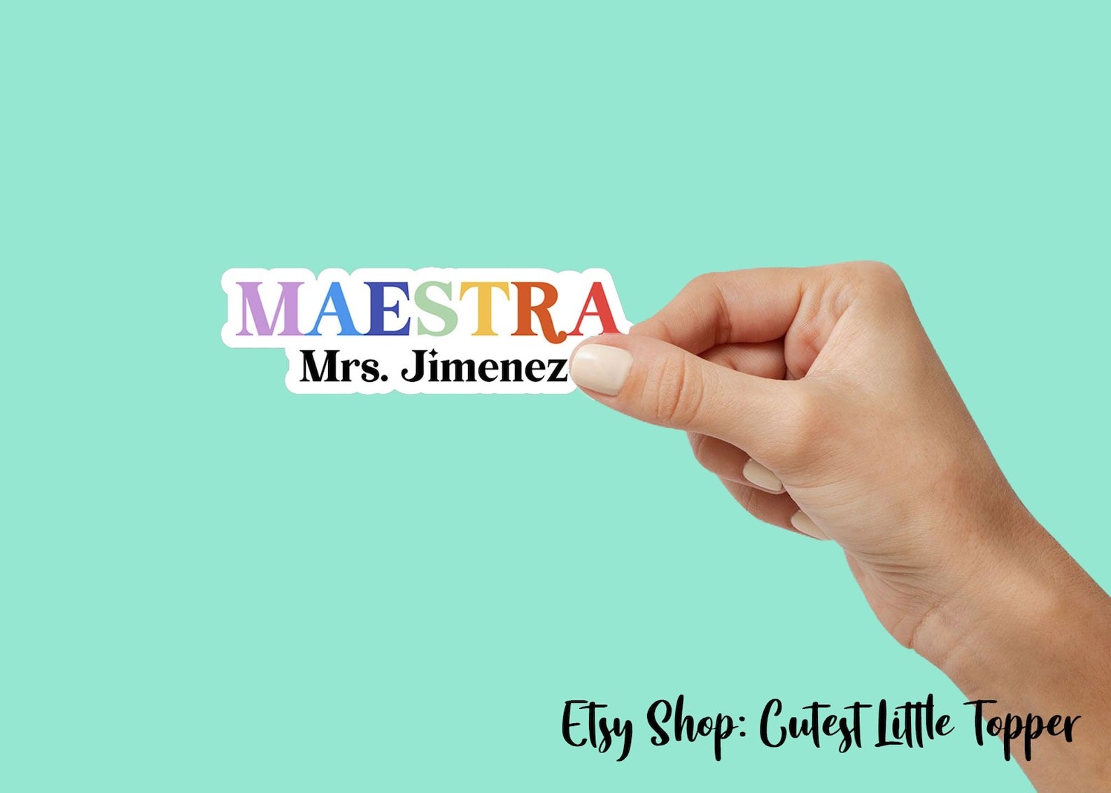 Maestra Sticker Regalo Para Maestra Teacher Sticker - Etsy