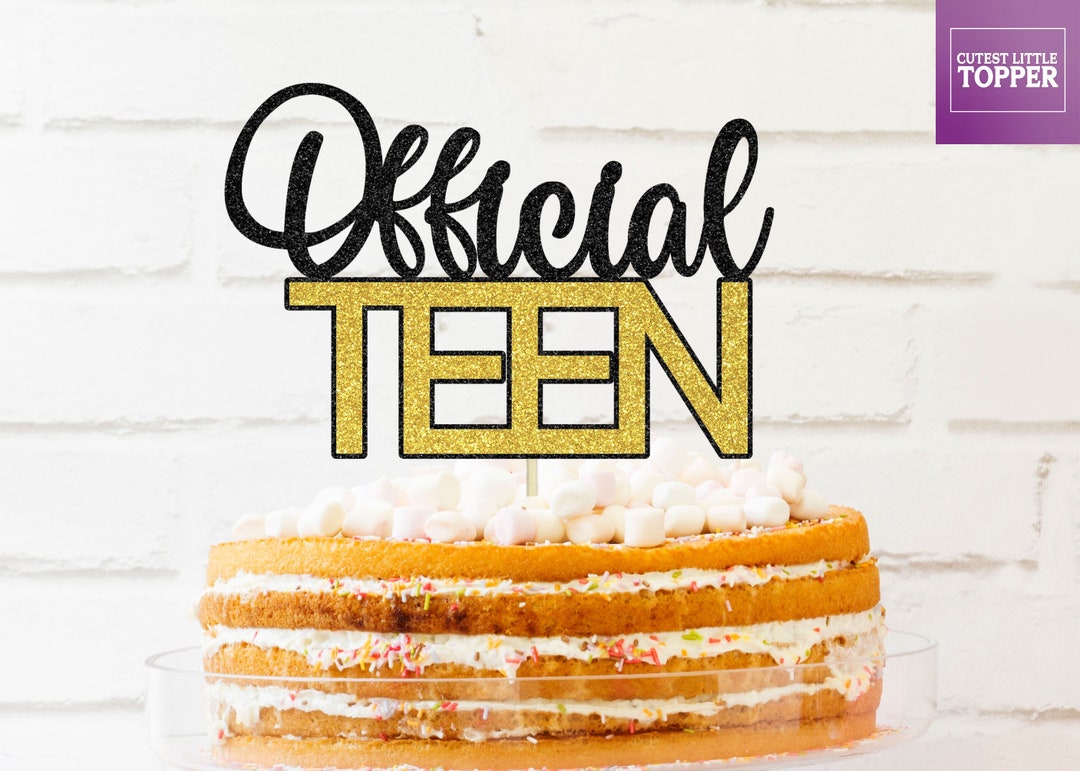 13th Birthday Cake Topper, 13th Cake Topper, Officially Teenager Cake ...