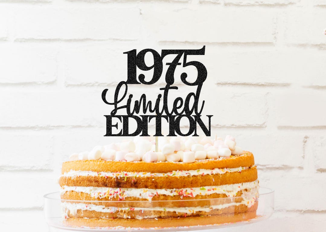 1975 Limited Edition Cake Topper, 1975 Birthday Cake Topper for 50th ...