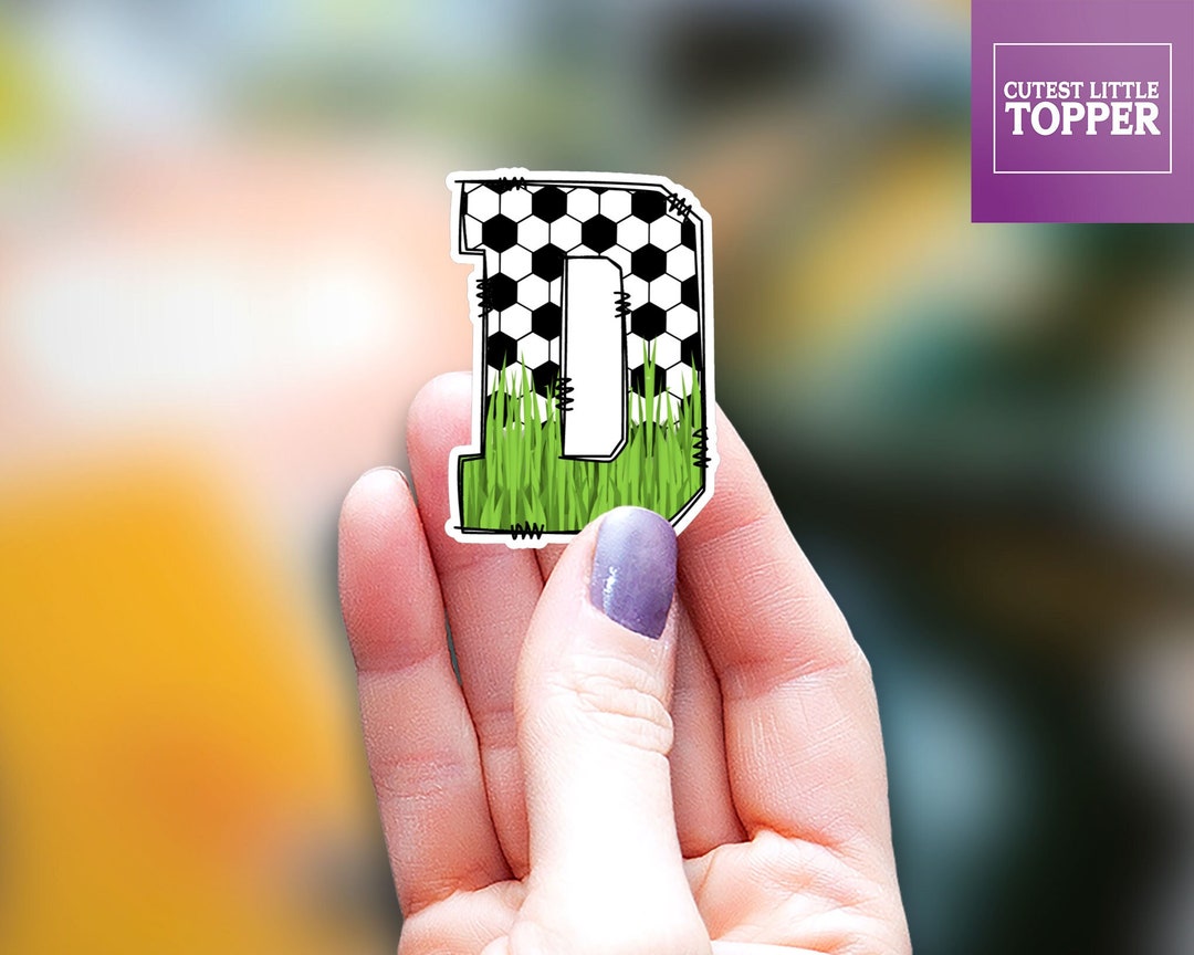 Initial Sticker, Soccer Name Sticker, Soccer Sticker, Water Bottle ...