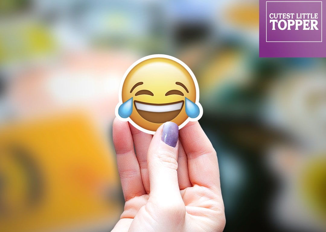 Laughing Emoji Sticker, Emojis Sticker, Cool Sticker for Kids, Water ...