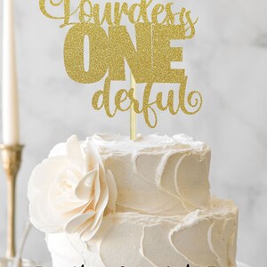 One Derful Cake Topper, Glitter Cake Topper, First Birthday Cake Topper ...