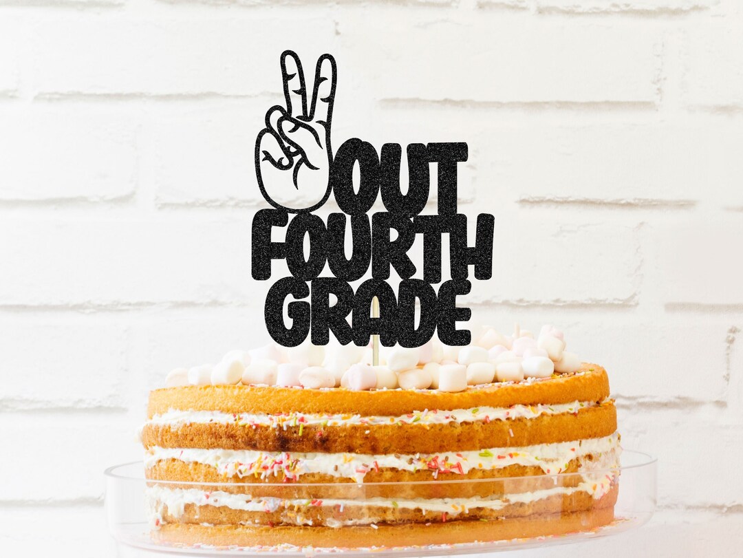 Peace Out Fourth Grade Graduation Topper, Graduation 2024, 4th Grade ...