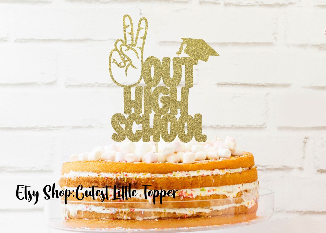 Peace Out High School Graduation Topper, Graduation 2023, 12th Grade ...