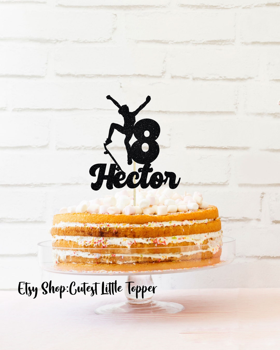 Personalized Skater Cake Topper, Birthday Cake Topper, Skater Cake ...