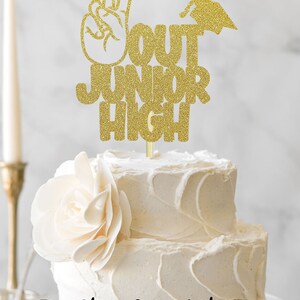 Peace Out Junior High Graduation Topper, Graduation 2023, 8th Grade ...