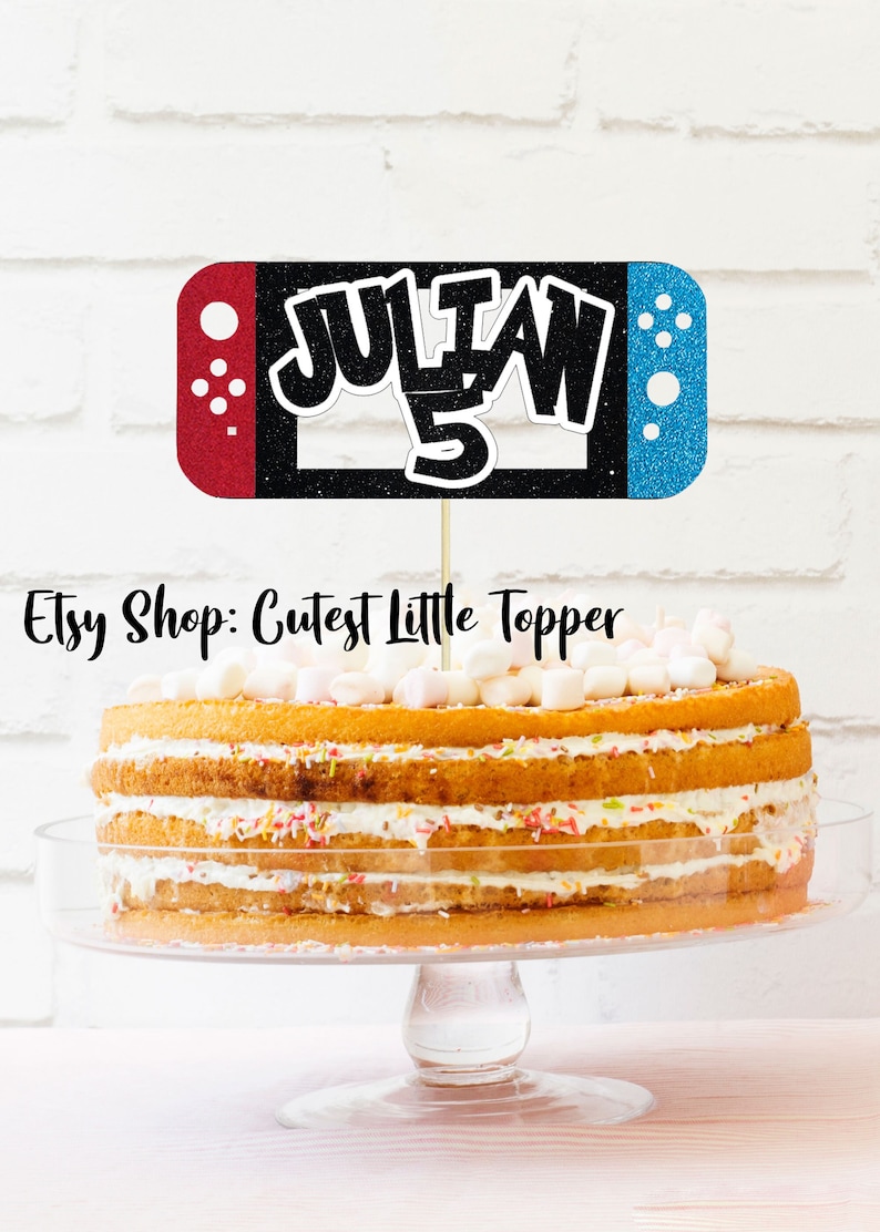 Nintendo Switch Cake Topper Gamer Cake Topper Nintendo - Etsy