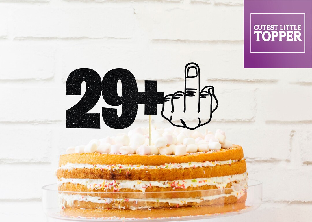 291 Middle Finger Cake Topper 30th Birthday Cake Topper for - Etsy
