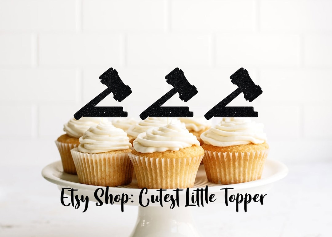 Gavel Cupcake Toppers, Case Closed Cupcake Toppers, Law School ...