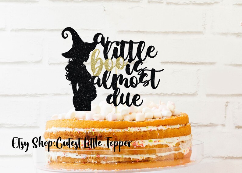 A Little Boo is Almost Due Cake Topper Baby Shower Cake - Etsy