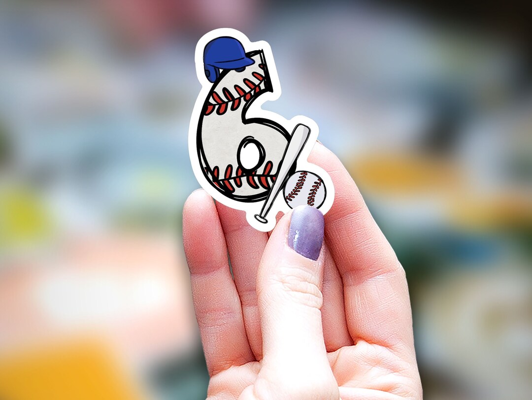 Jersey Number Sticker, Baseball Name Sticker, Baseball Sticker, Water ...