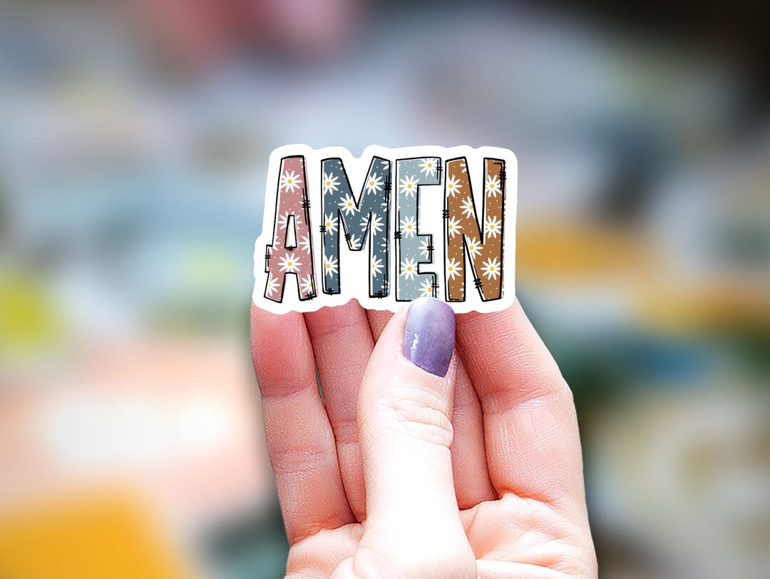 AMEN Sticker, Kindle Sticker, Praying Mama Sticker, Flower Sticker ...