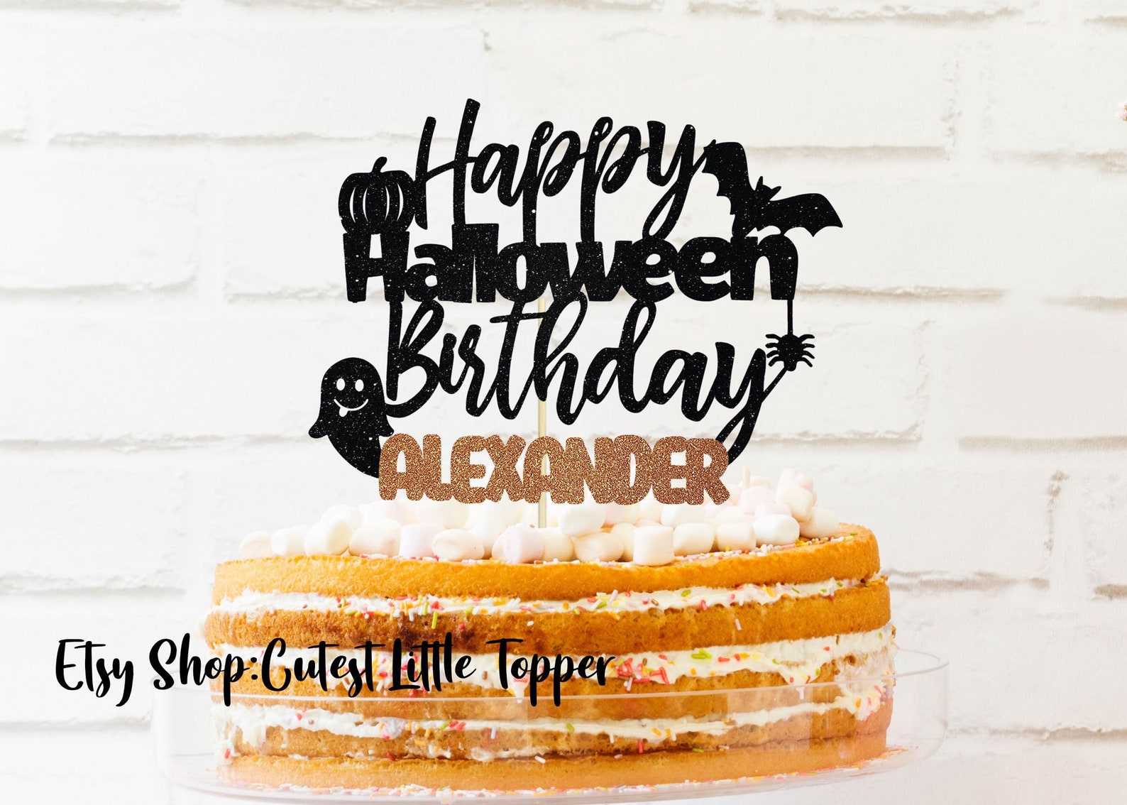 Happy Halloween Cake Topper Happy Halloween Halloween - Etsy