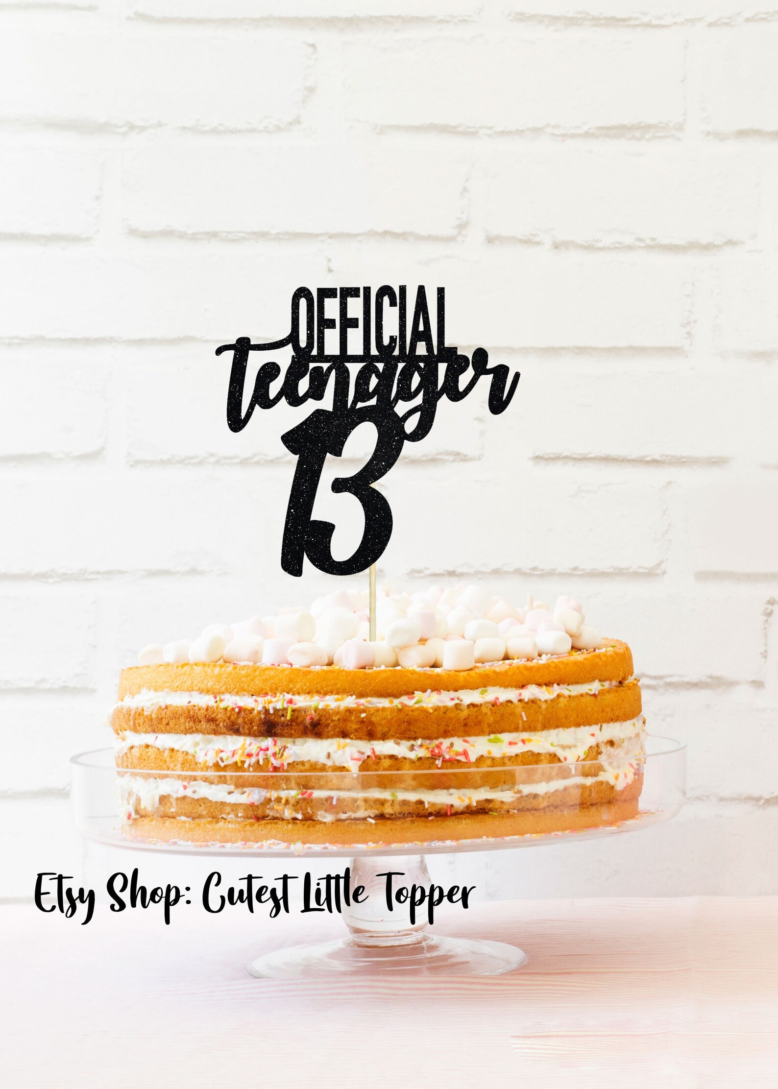 13th Birthday Cake Topper 13th Cake Topper Officially | Etsy