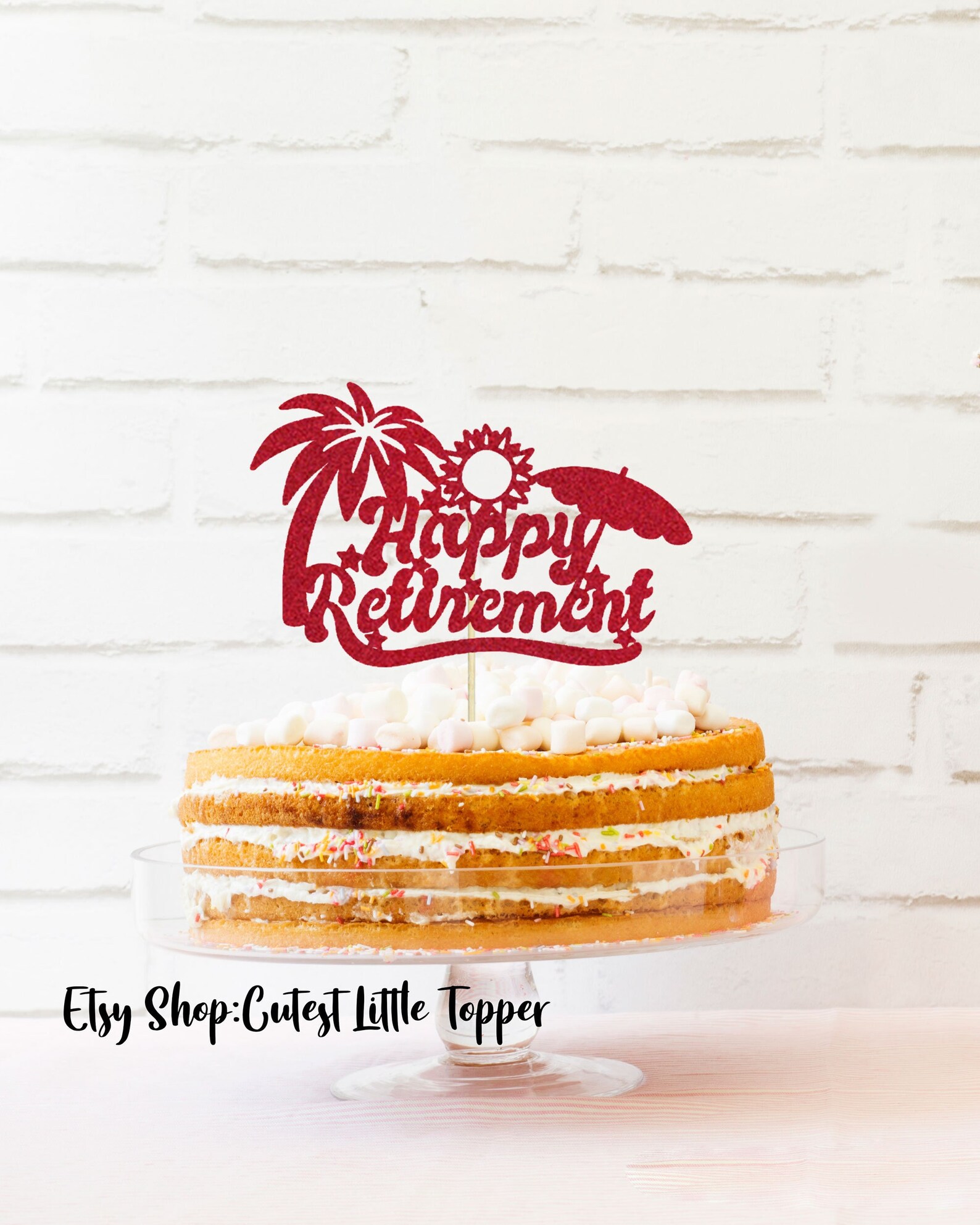 Happy Retirement Cake Topper Retired Cake Topper Cake | Etsy