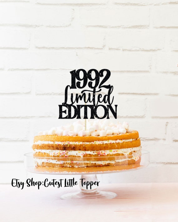 1992 Limited Edition Cake Topper 30th Birthday Cake Topper - Etsy