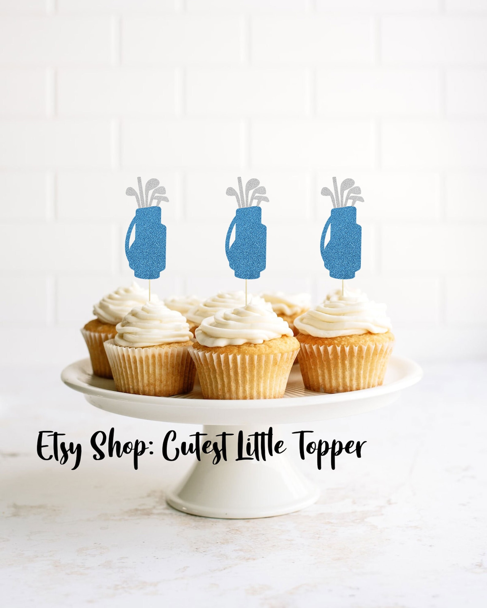 Golf Clubs Cupcake Toppers Golfer Cupcake Toppers Golf Party - Etsy
