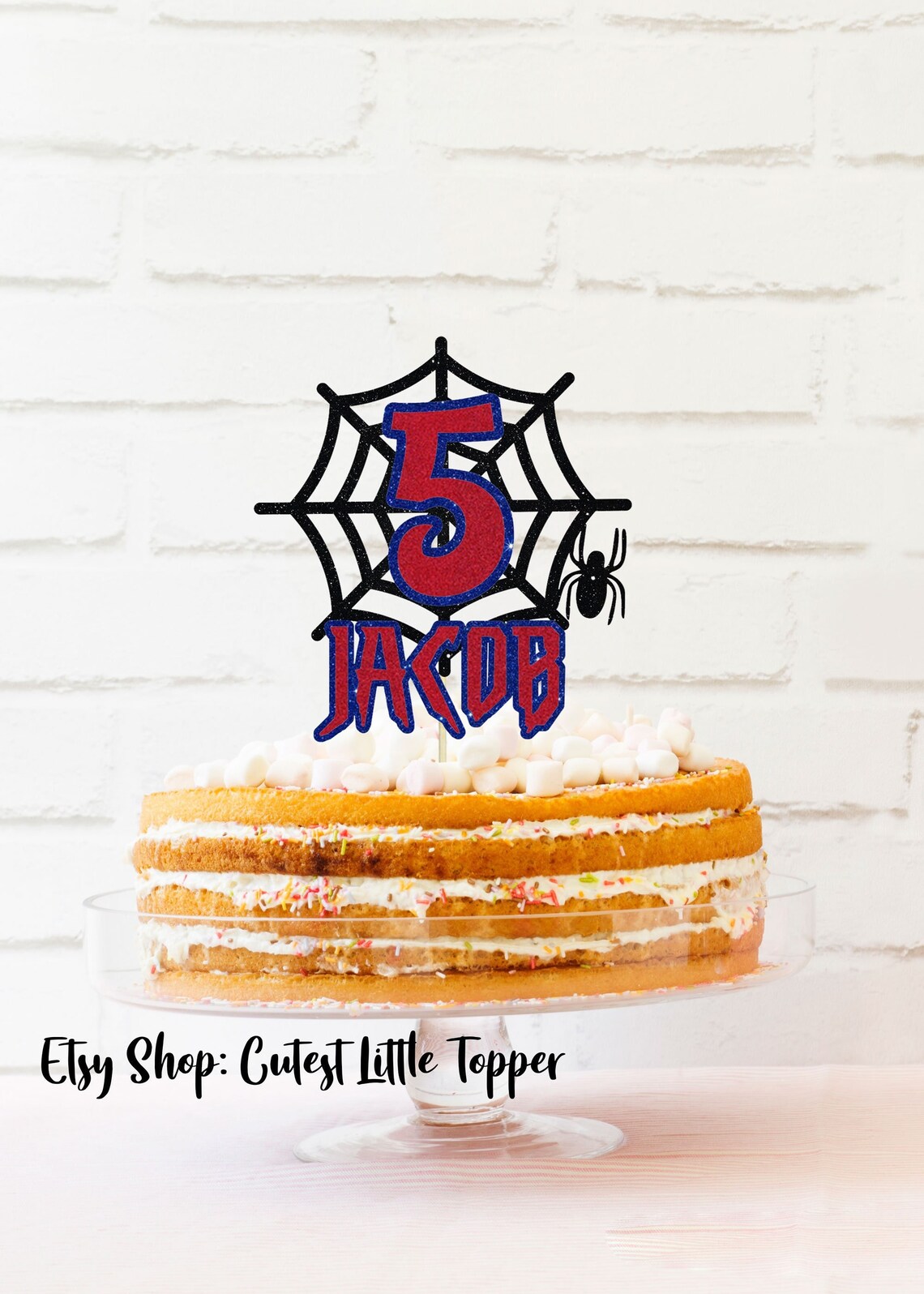 Spider Cake Topper Cake Topper Birthday Cake Topper Spider - Etsy