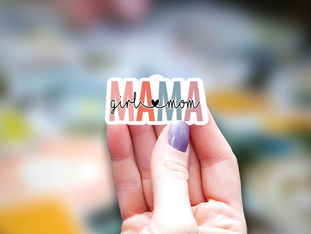 Girl Mama Sticker, Girl Mom Sticker, Water Bottle Sticker, Decal Laptop ...