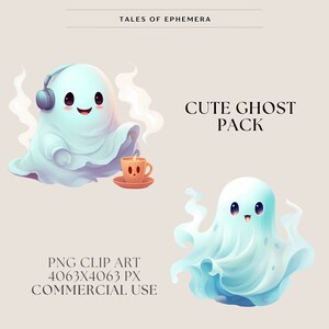 Cute Ghost Halloween Clipart, Childrens Clipart, Cute Clipart, Ghost ...