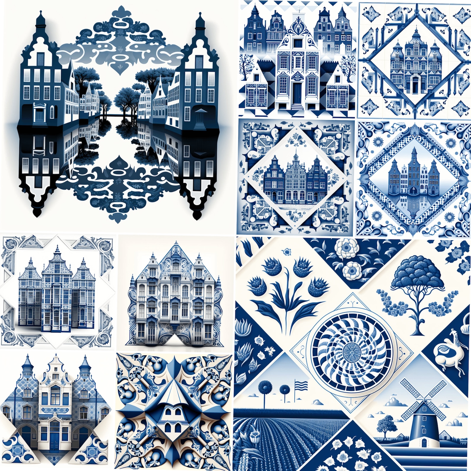 Delft Blue Mega Bundle Delft Blue Designs Delft Blue Digital Paper ...
