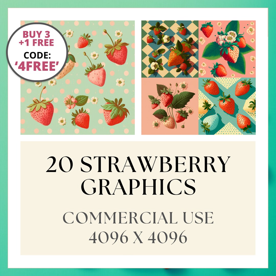 Strawberry Graphics | Digital Journal Paper | Printable Backgrounds for ...