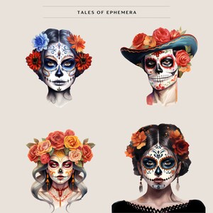 Dia De Los Muertos Clipart, Day of the Dead Clipart, Halloween Clipart ...