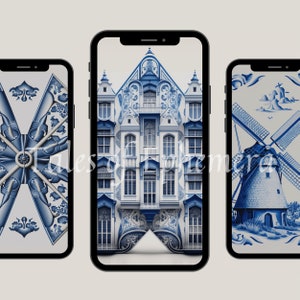 Delft Blue Architecture Patterns | Digital Paper | Printable ...