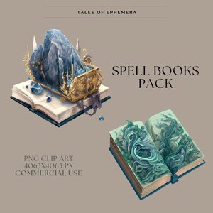 Magic Spell Book Clipart Magic Clipart Fantasy Spellbook PNG Full ...