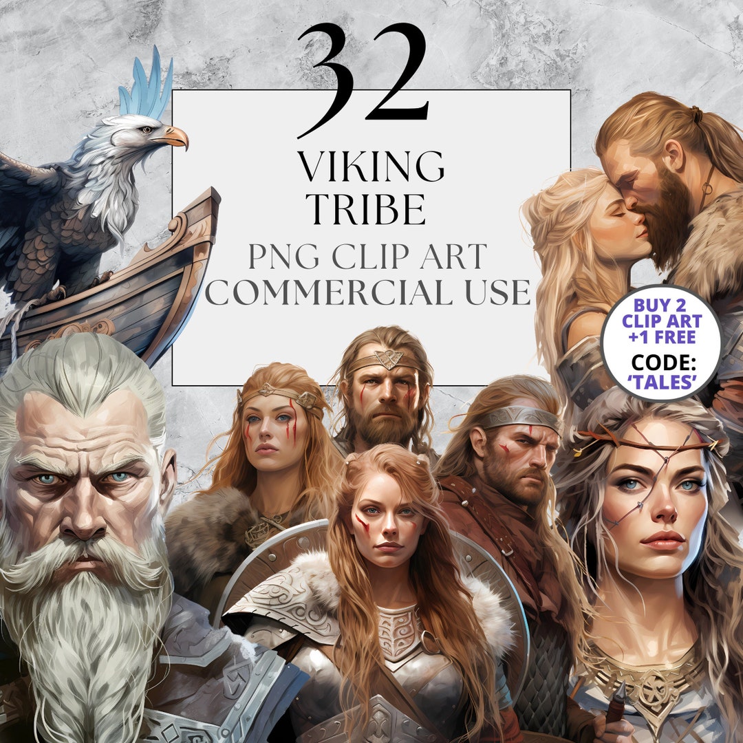 Viking Tribe Clipart Viking Designs Medieval Clipart in PNG Fantasy ...