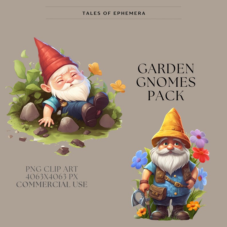 30 Garden Gnomes Clipart PNG Gnome Clipart High Quality - Etsy Australia