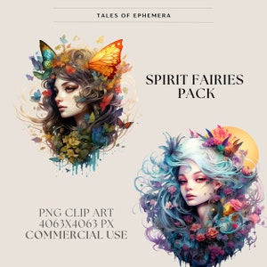 Spirit Fairies Clipart Pack, Fairy Clipart, PNG Clipart With Full ...